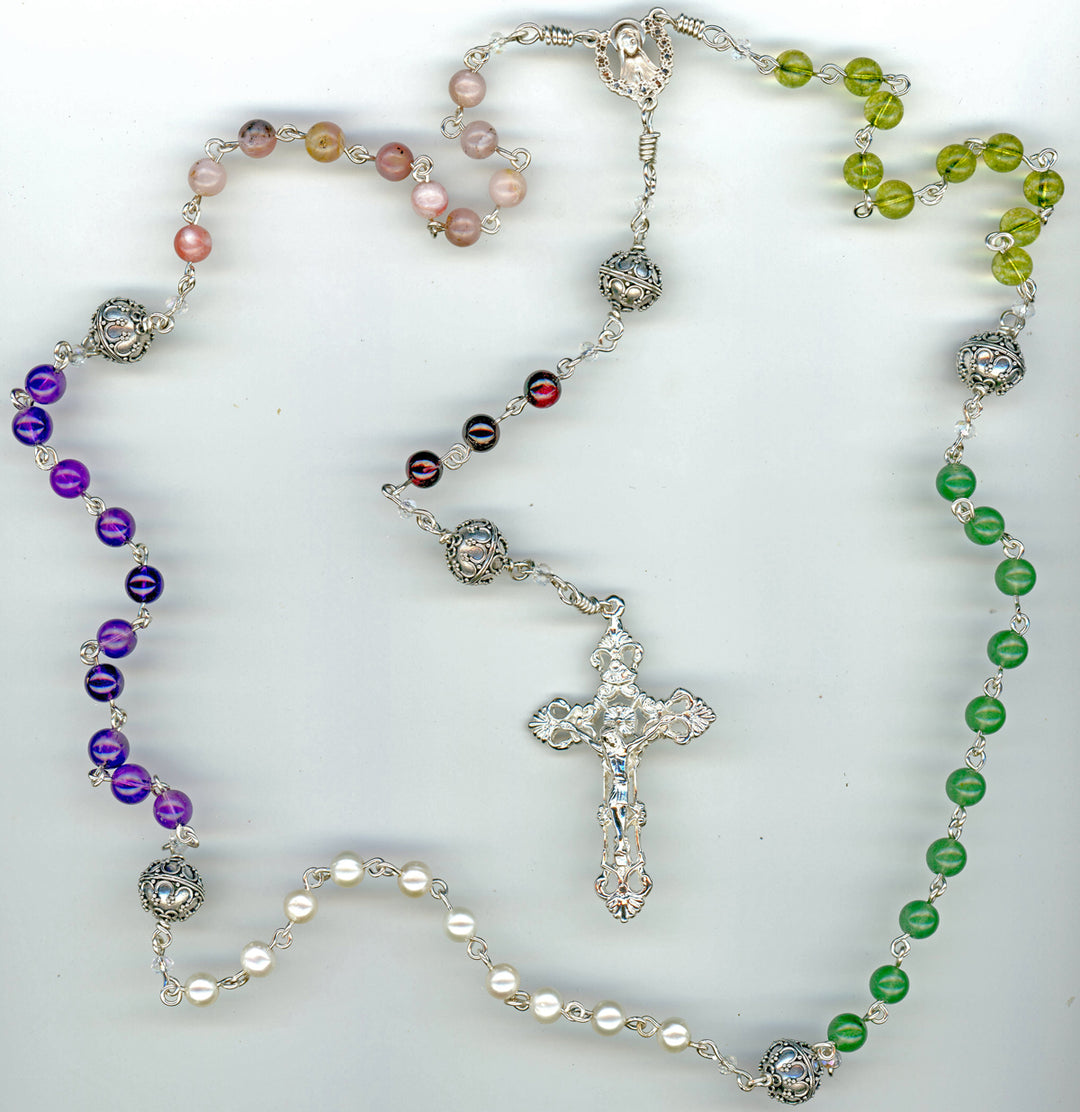Birthstone Rosary In Sterling Silver – Heirloom Rosaries