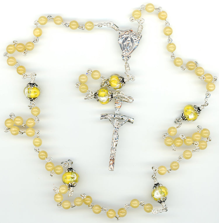 Yellow Jade Rosary Beads – Heirloom Rosaries